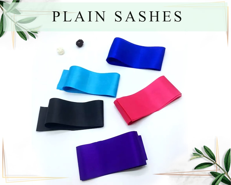 Plain Blank Sashes - 10, 25, 50 & 100 Packs Plain Sash Blank Sash ...