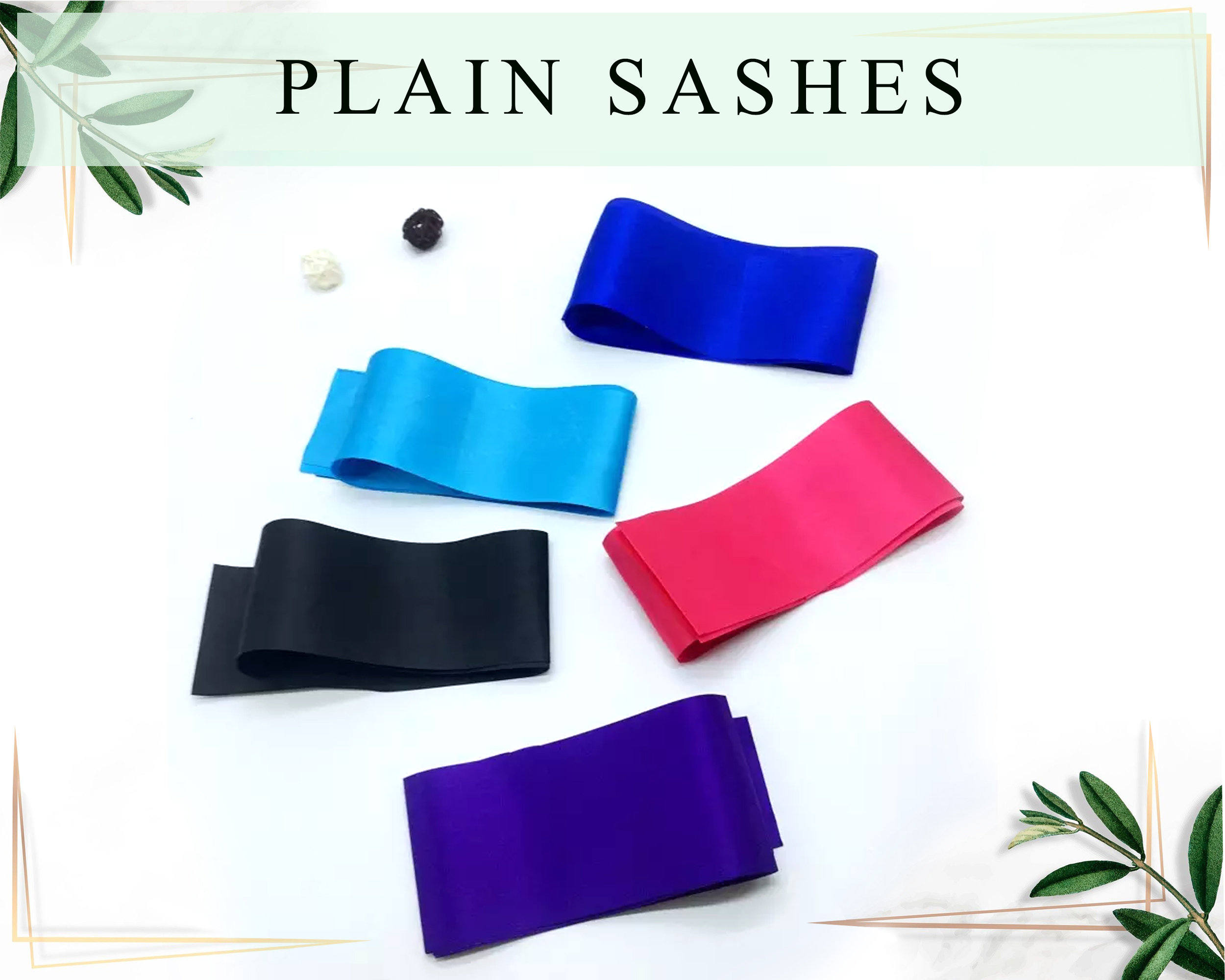 Plain Blank Sashes - 10, 25, 50 & 100 Packs Plain Sash Blank Sash ...