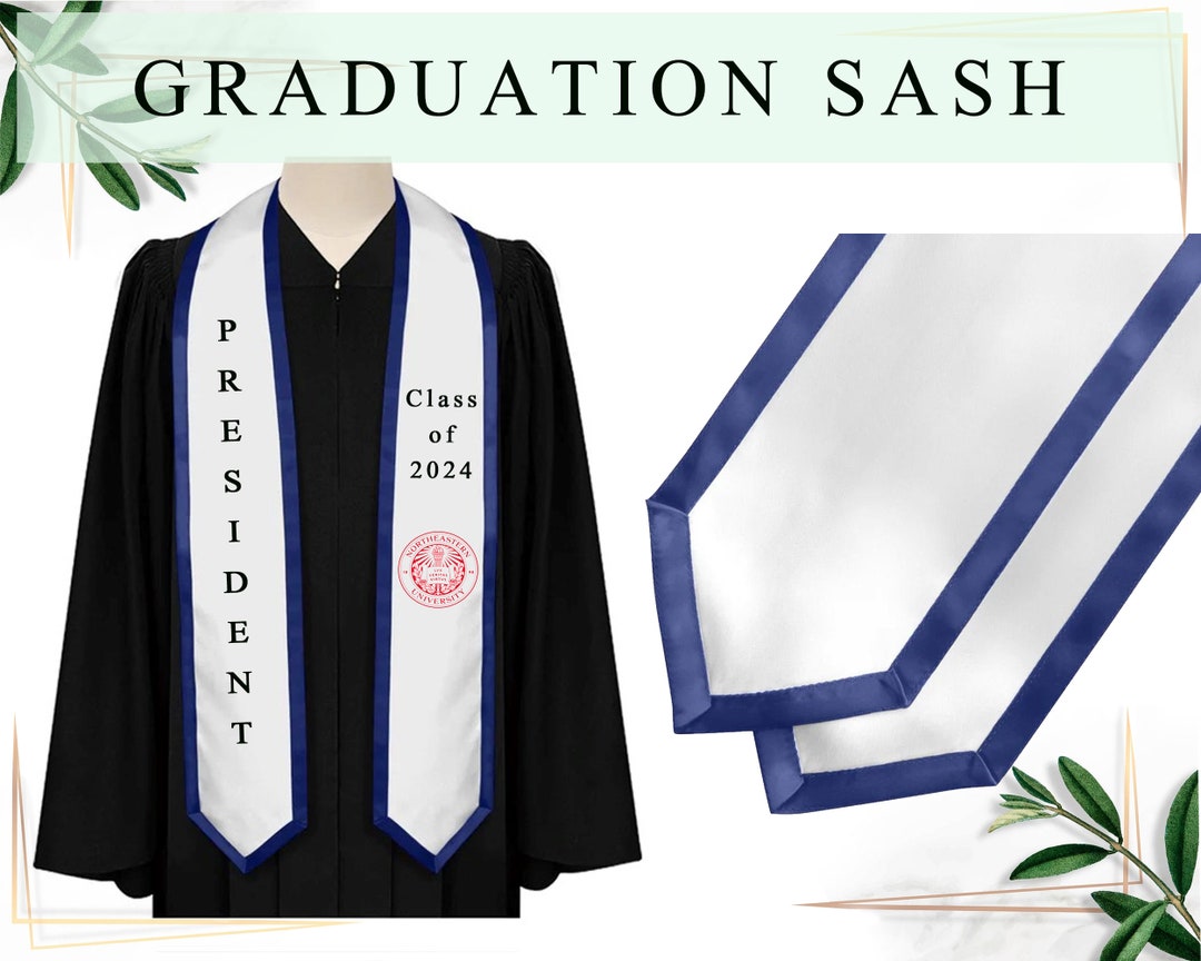 Your Logo Graduation Stole Custom Graduation Sash Personalized ...