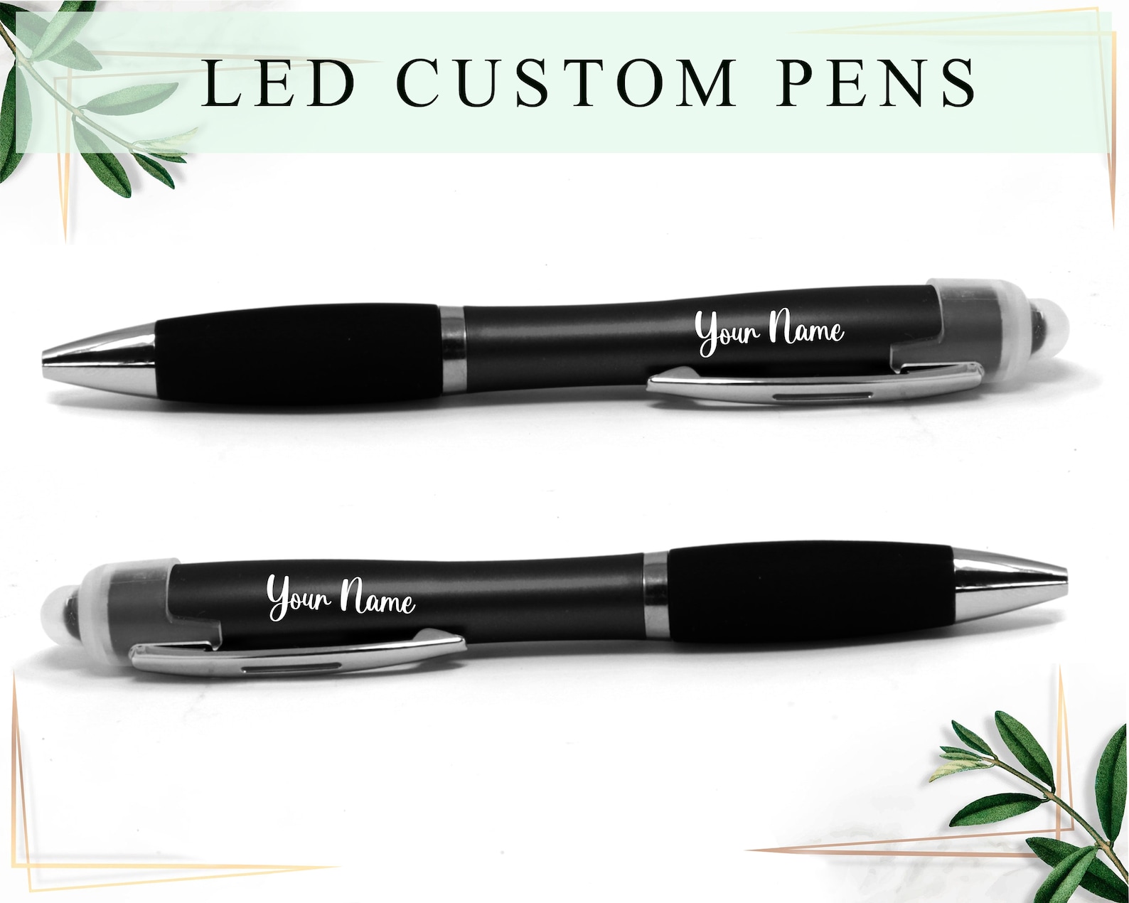 Personalized LED Pen Customized LED Pens With Stylus Custom Name Pens ...