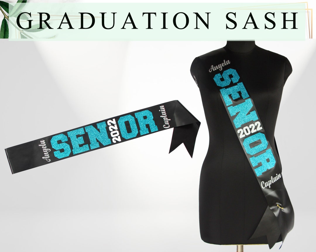 Senior Sashes, Cheer Sashes, Customized Sash for Any Occasion, Glitter ...