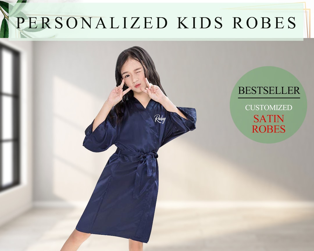 Personalized Kids Robes, Customized Embroidery Robes, Birthday Party ...