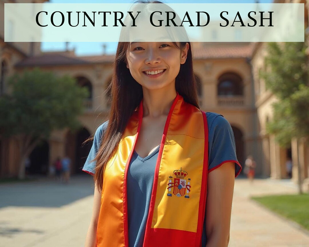 Country Flag Graduation Stoles - Customized Country Flag Graduation ...