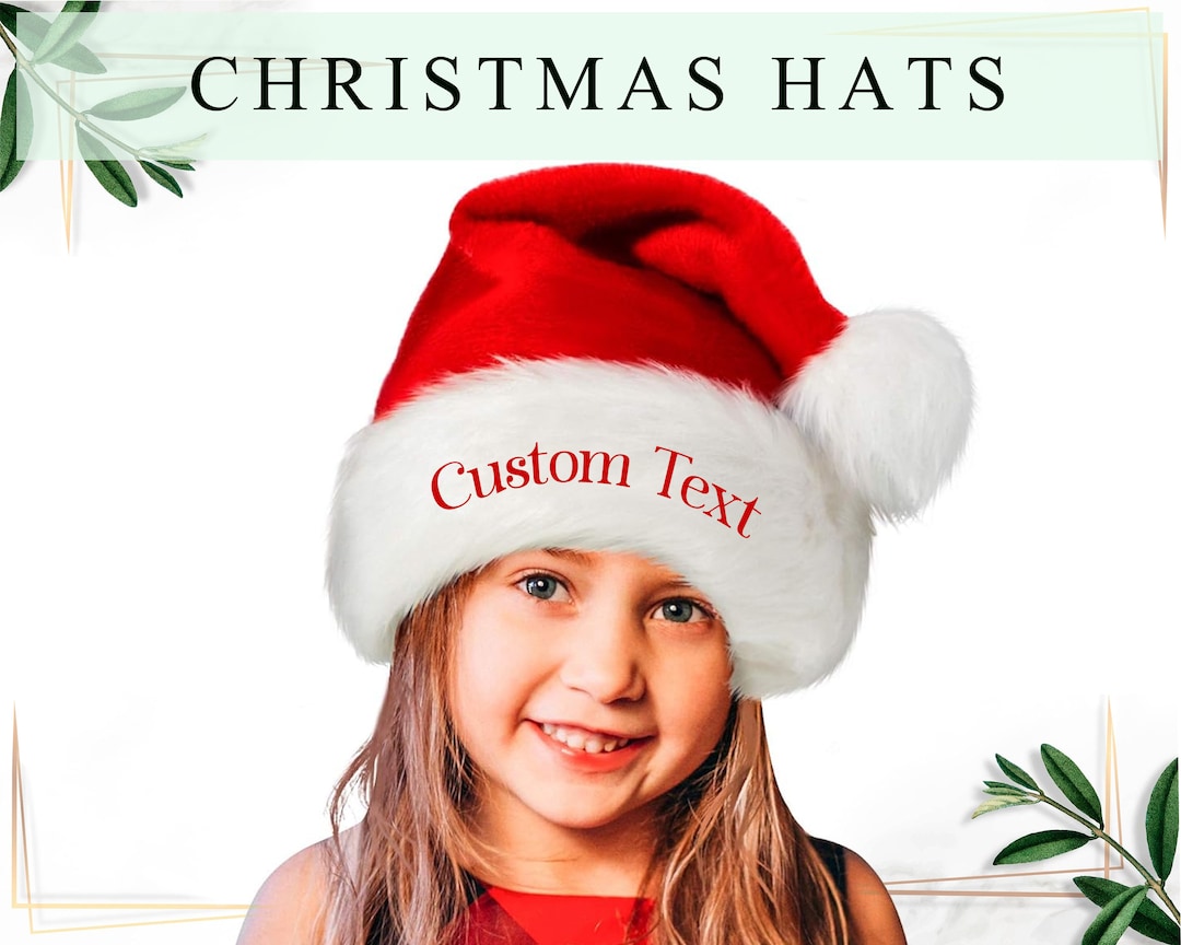 Your Text Xmas Santa Hat Family Santa Hat Personalized - Etsy