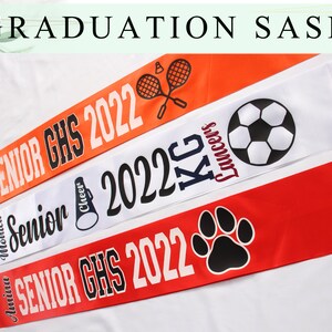 Senior Sash, Cheerleader Sash, Homecoming Sash, Graduation Sash, Class ...