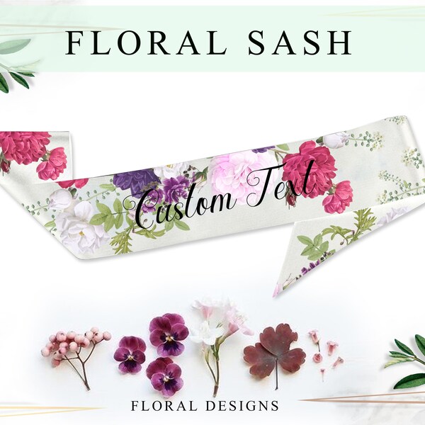 Floral Bridal Sash - Etsy