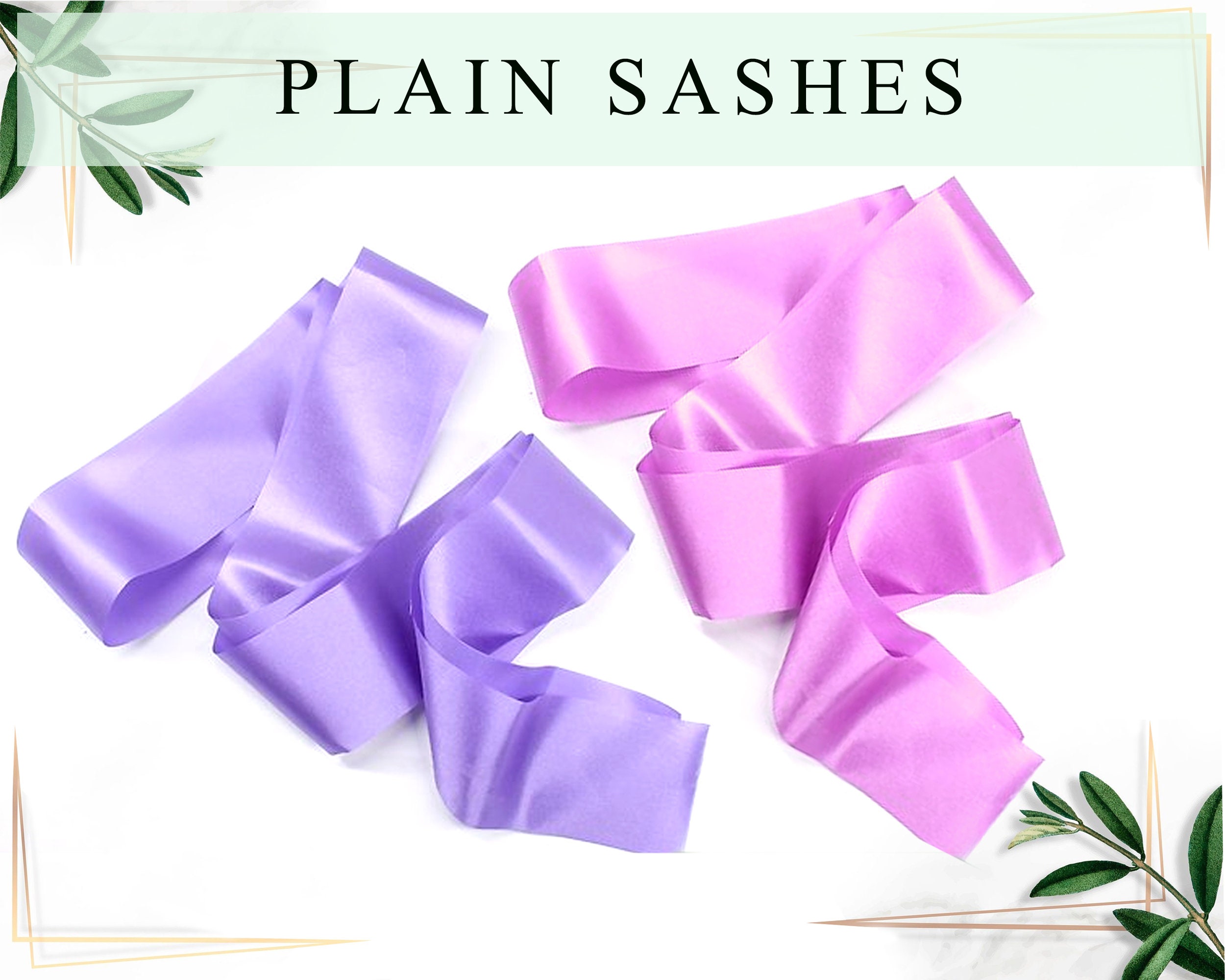 Plain Blank Sashes - 10, 25, 50 & 100 Packs Plain Sash Blank Sash ...