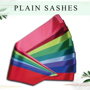 Plain Blank Sashes - 10, 25, 50 & 100 Packs Plain Sash Blank Sash ...