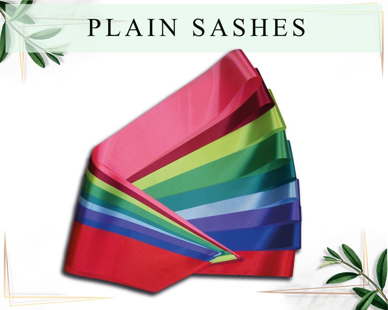 Plain Blank Sashes 10 25 50 & 100 Packs Plain Sash Blank - Etsy