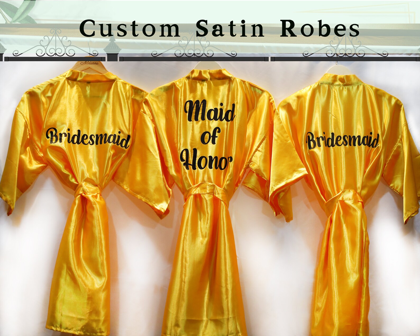Personalized Robes Set of Satin Robe Custom Robes Customized Robes ...