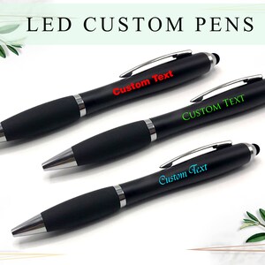 Personalized LED Pen Customized LED Pens With Stylus Custom Name Pens ...