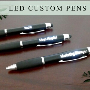 Personalized LED Pen Customized LED Pens With Stylus Custom Name Pens ...