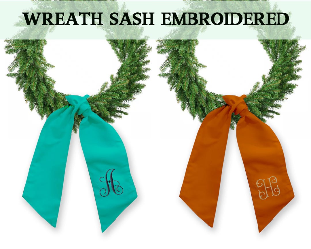 Embroidered Wreath Sash Custom Sash Welcome Home Sash Housewarming Gift ...