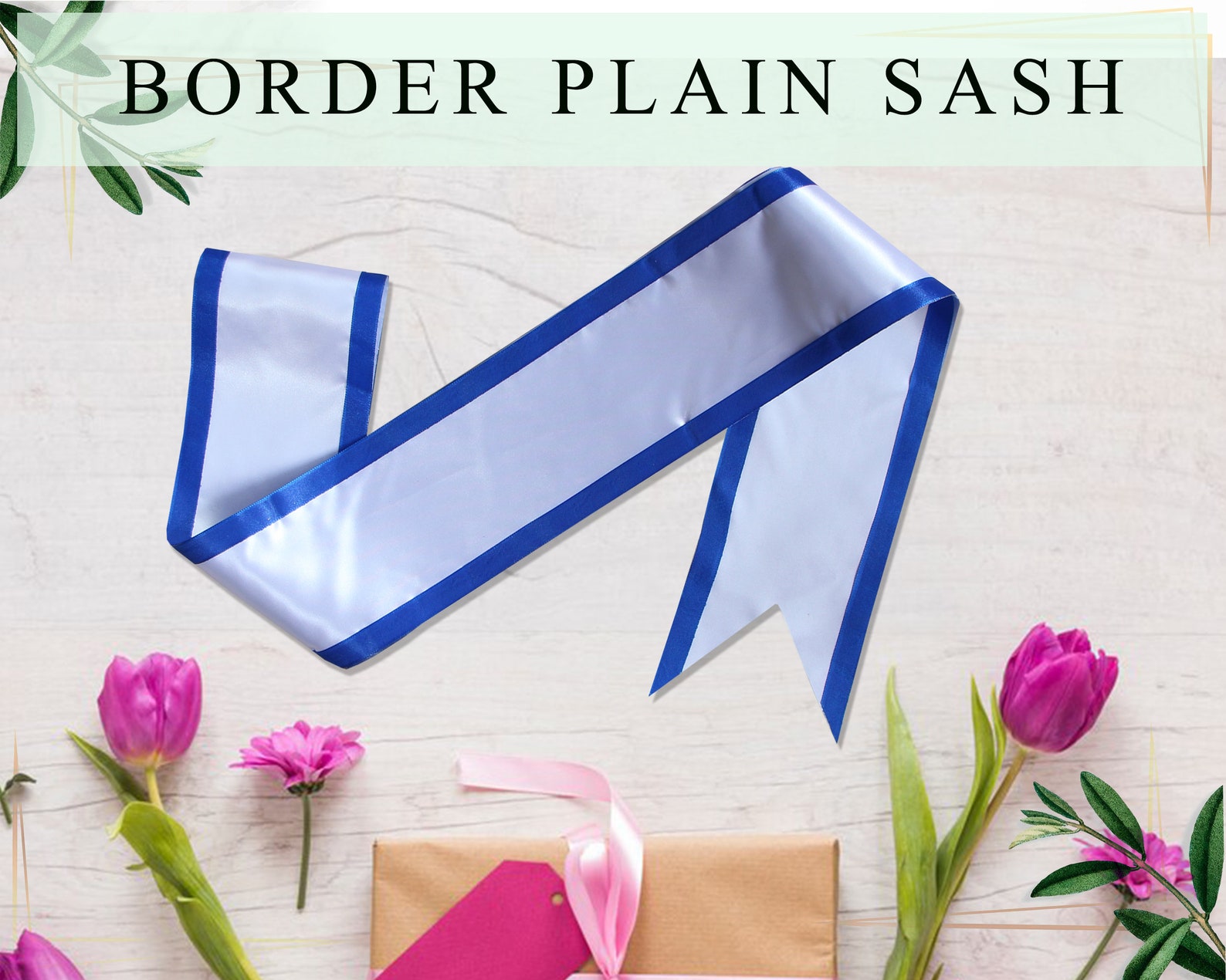 Plain Border Lace Sash Blank Sash Ribbon Sashes Decorate Sash - Etsy