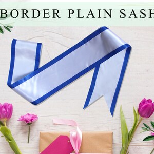 Plain Border Lace Sash Blank Sash Ribbon Sashes Decorate Sash - Etsy