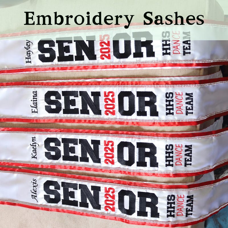 Embroidered Sash - Etsy