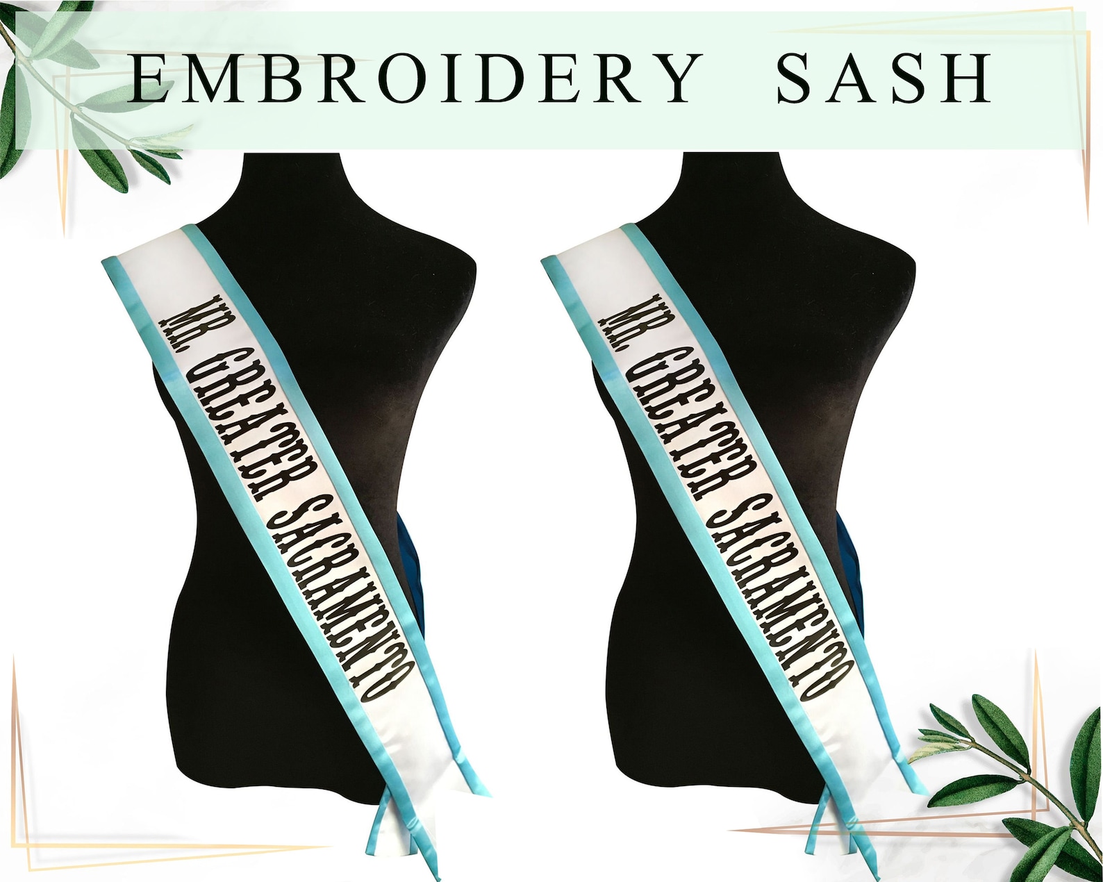 Custom Lace Sash Personalized Sash Customize Sash Embroidery Border ...