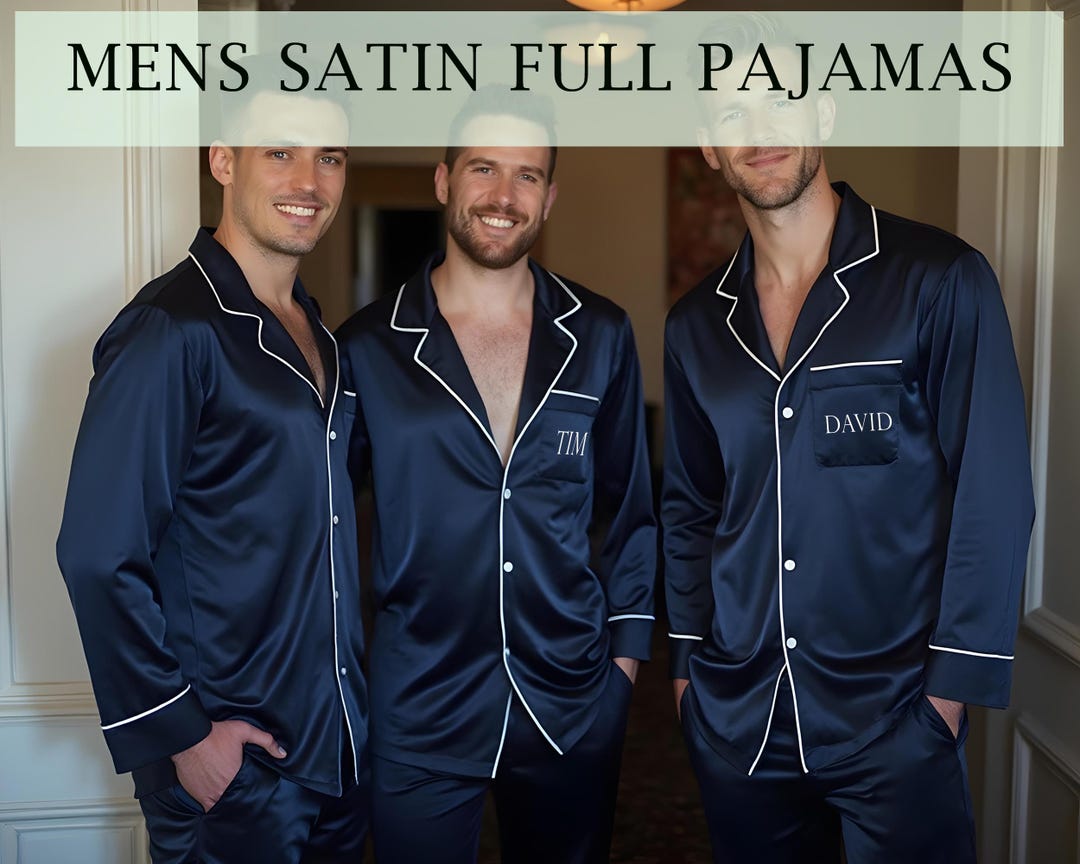 Custom Men's Pajamas - Mens Pajamas Set - Groom Gift - Best Man Gift ...