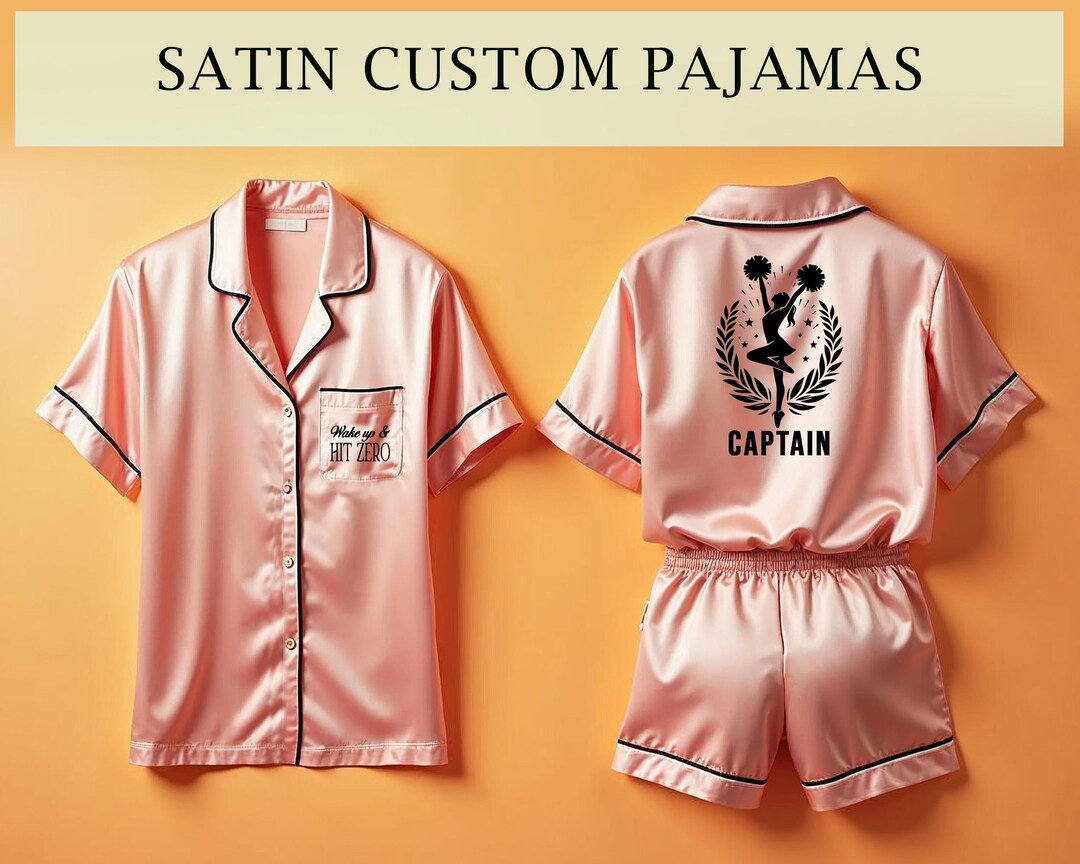 College School Team Pjs Custom Cheer Team Pajama Sets Wake up & Hit ...