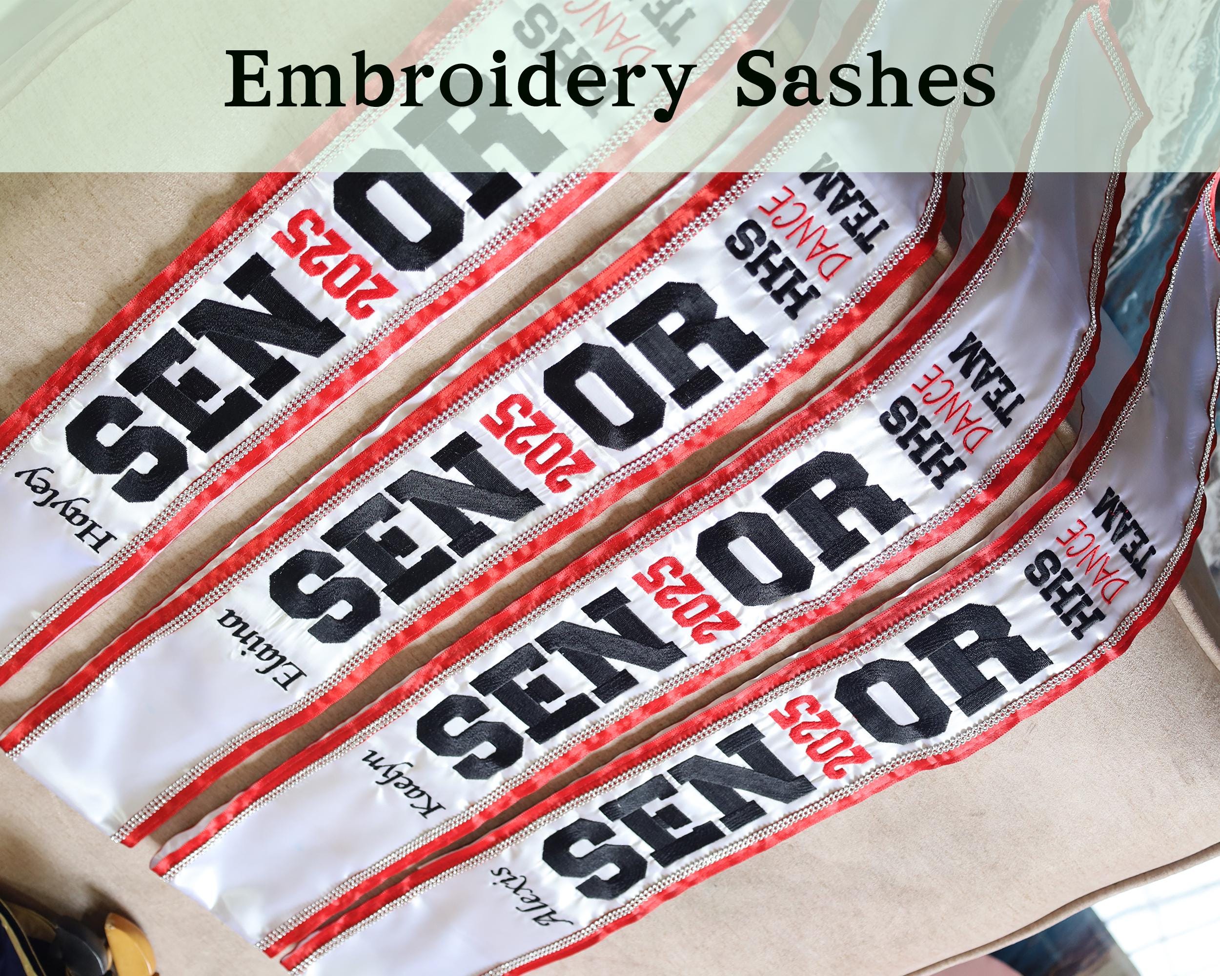 Personalized Senior Sash | Embroidery Senior Sash | Senior 2025 Sash ...