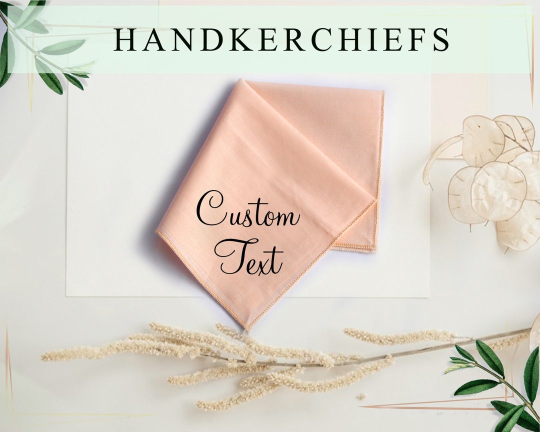 Custom Handkerchief Your Design Handkerchiefs Groomsmen Hanky ...
