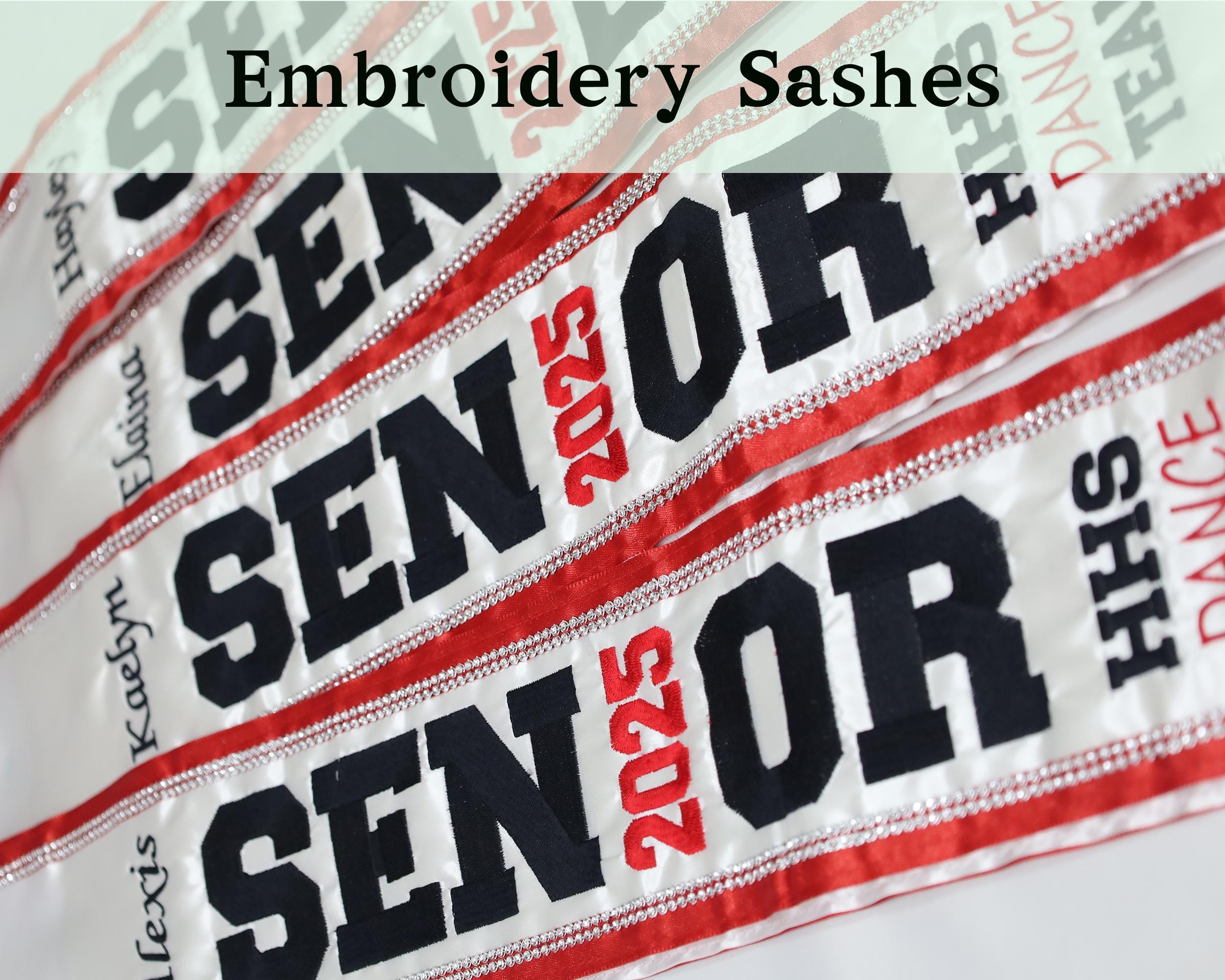 Personalized Senior Sash | Embroidery Senior Sash | Senior 2025 Sash ...