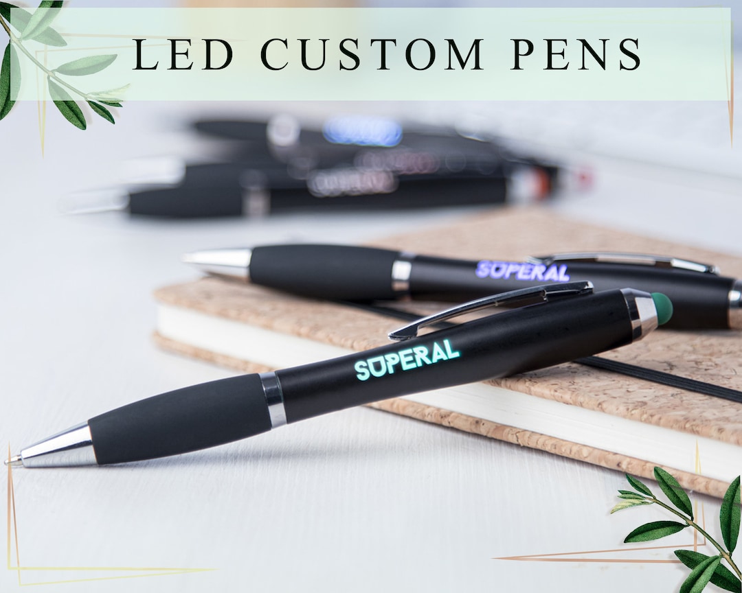 Personalized LED Pen Customized LED Pens With Stylus Custom Name Pens ...