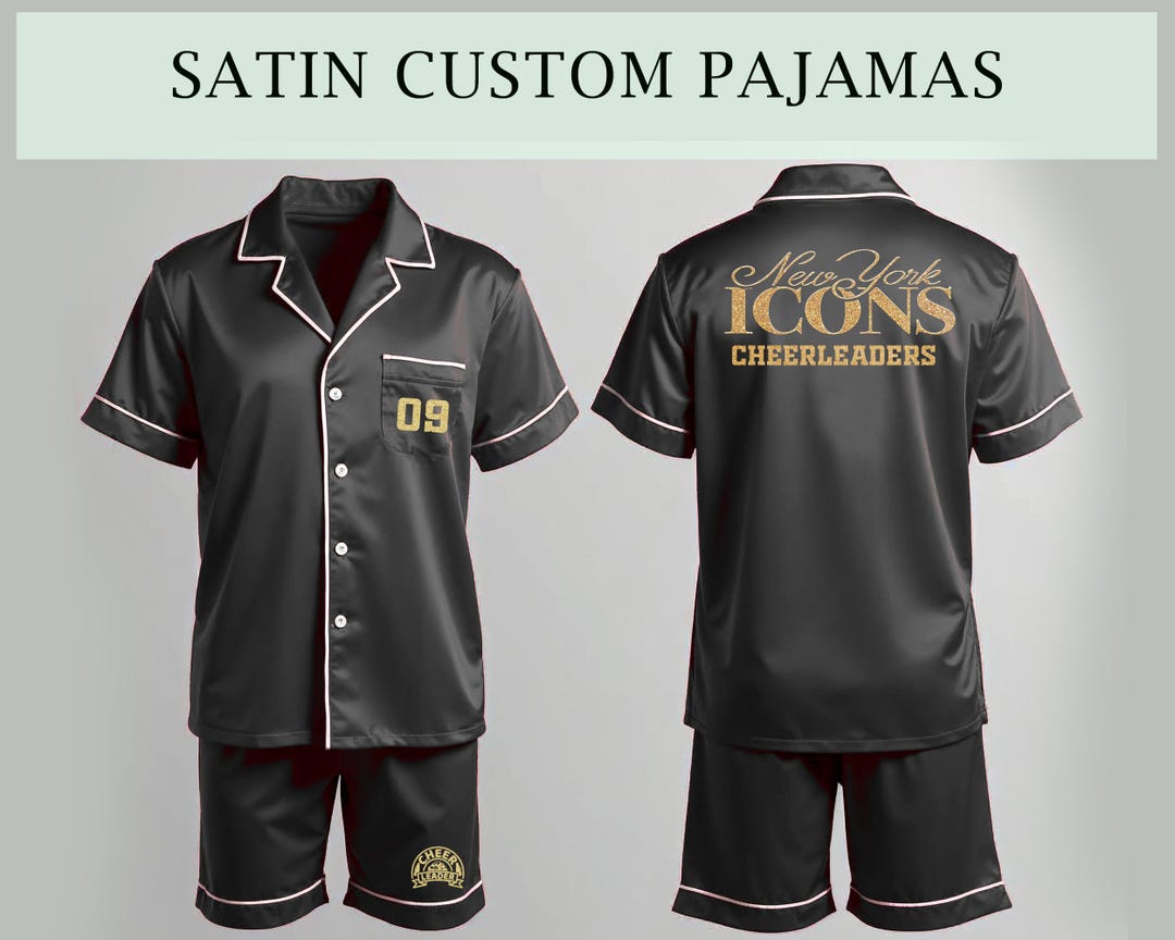 Customized New York Icons Cheerleaders Pajama Set Cheer Team Pajama ...