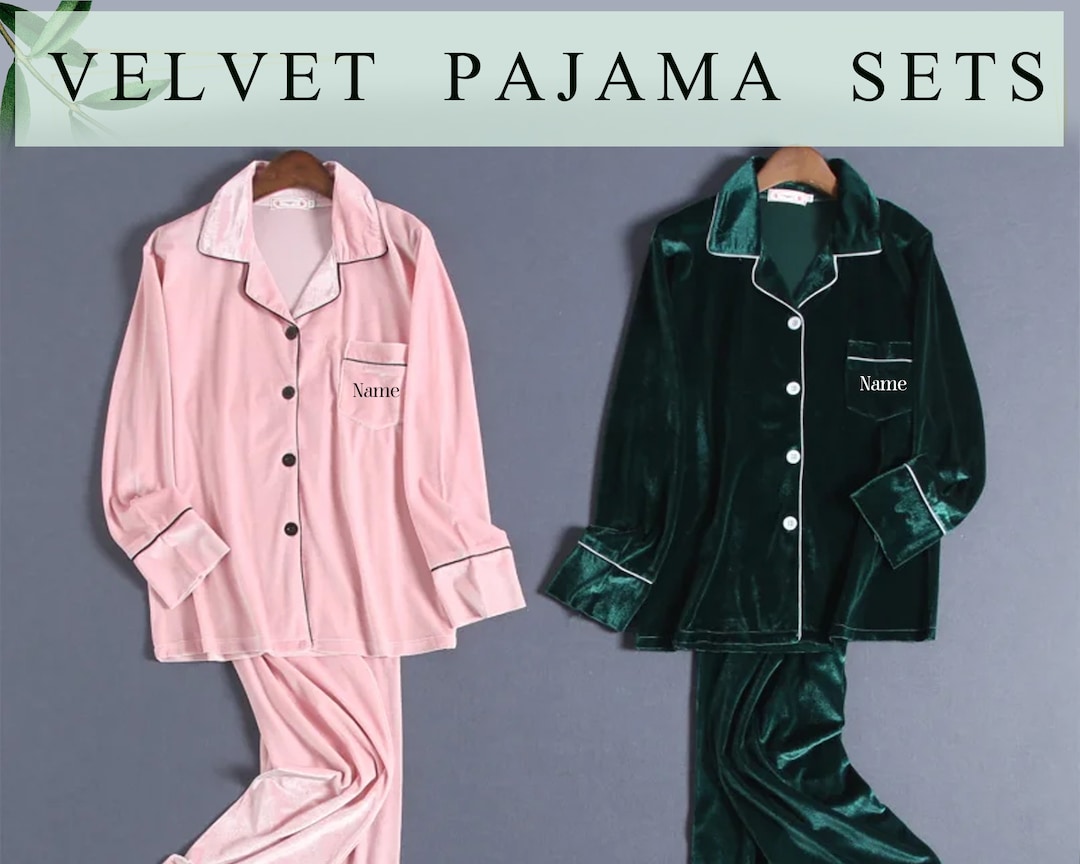 Plus Sizes Velvet Pajamas Xmas Velvet Pajamas for Family - Etsy