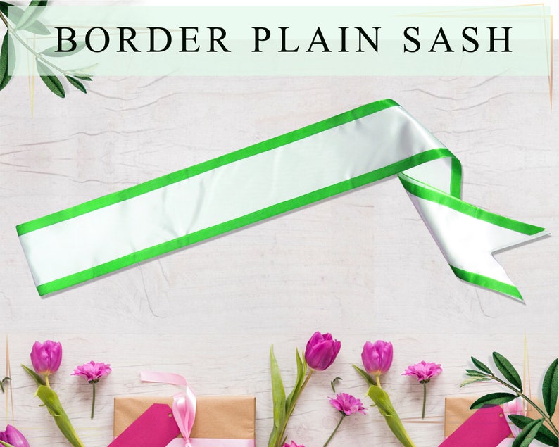 Plain Border Lace Sash Blank Sash Ribbon Sashes Decorate Sash - Etsy