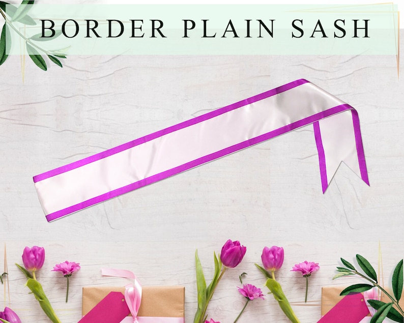 10 25 50 & 100 Packs Plain Sash Blank Sash Ribbon Sashes - Etsy