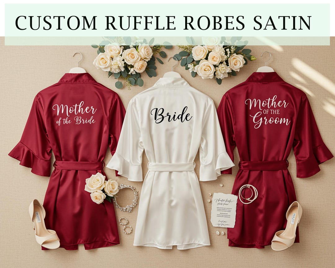 Customized Ruffle Robes | Personalized Bridesmaid Gift | Bridesmaid ...