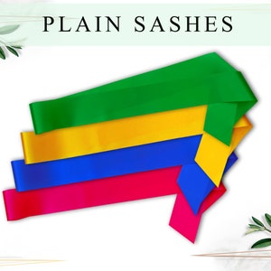 Plain Blank Sashes - 10, 25, 50 & 100 Packs Plain Sash Blank Sash ...