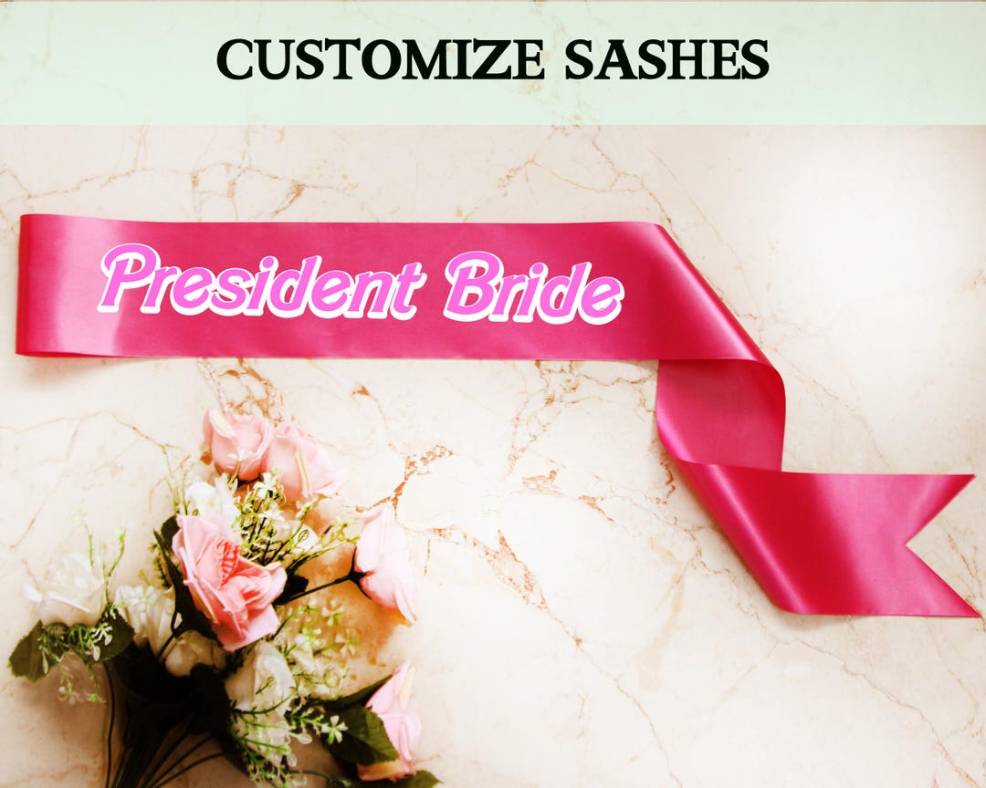 President Bride Sash | Bride to Be Sash| Hen Party Sash | Sash for ...