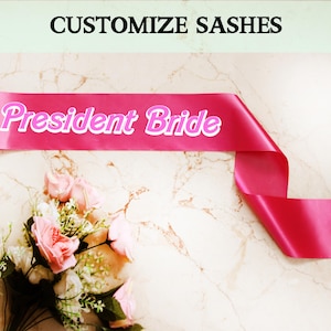 President Bride Sash | Bride to Be Sash| Hen Party Sash | Sash for ...