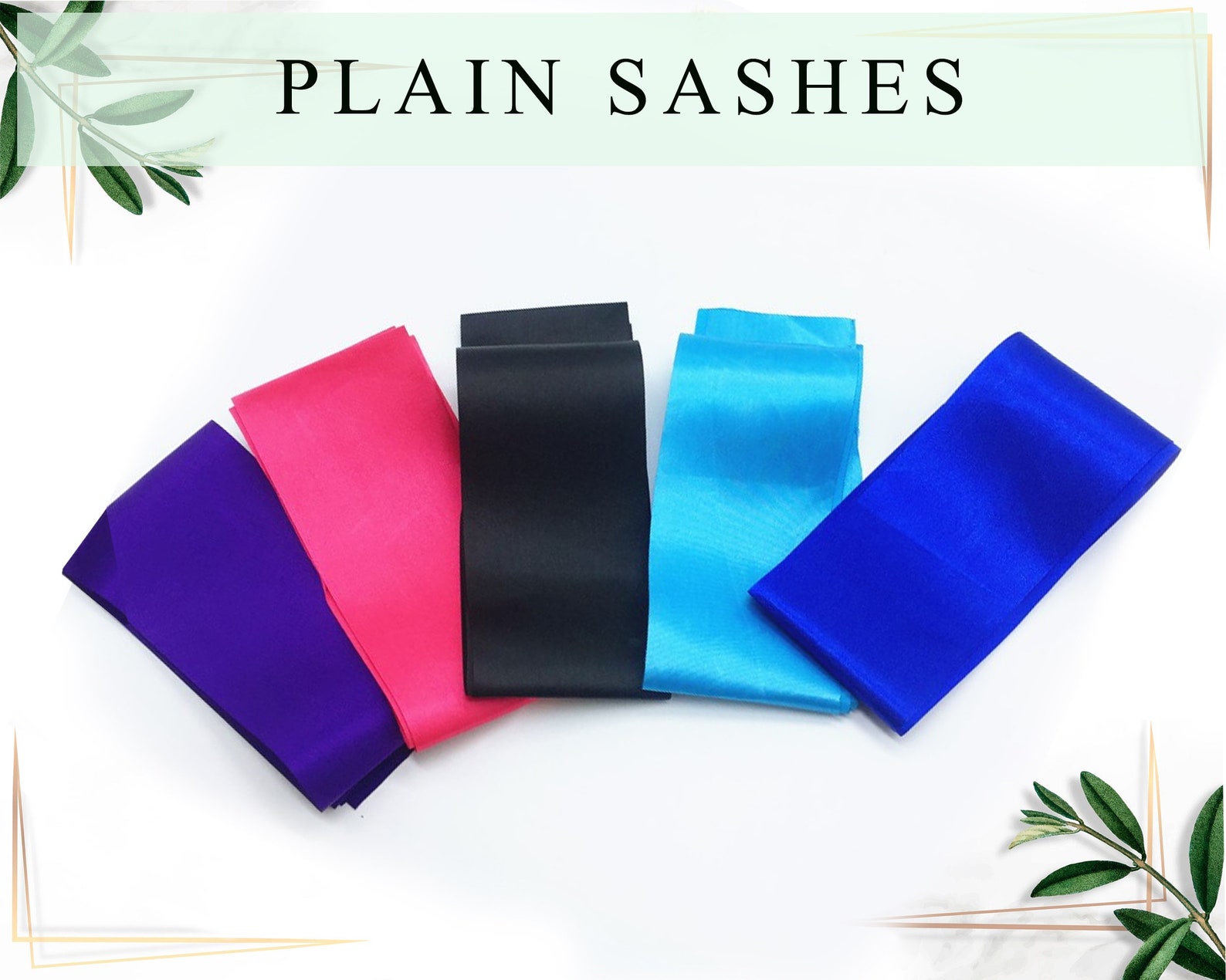 Plain Blank Sashes - 10, 25, 50 & 100 Packs Plain Sash Blank Sash ...