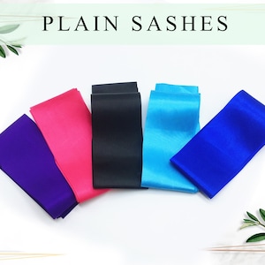 Plain Blank Sashes - 10, 25, 50 & 100 Packs Plain Sash Blank Sash ...