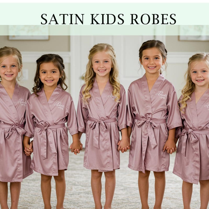 Satin Kids Spa Robes - Etsy UK