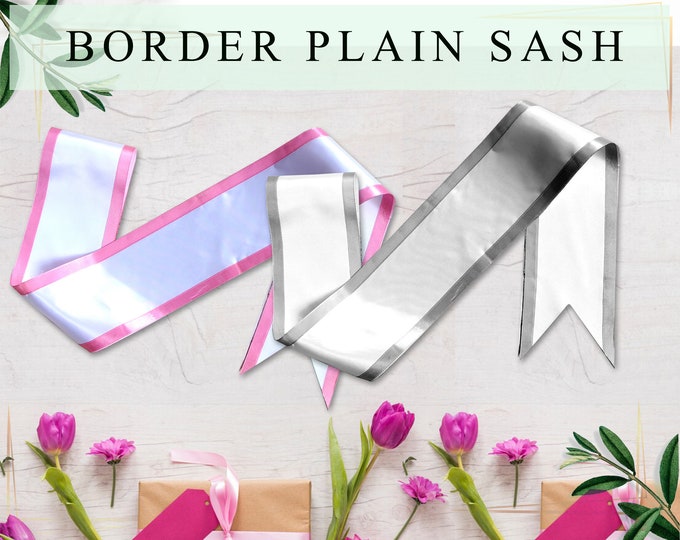 10, 25, 50 & 100 Packs Plain Sash Blank Sash Ribbon Sashes Decorate ...