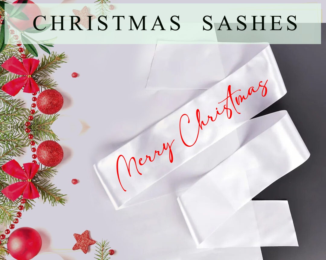 Christmas Sash Grinchmas Sash Personalized Sash Custom Xmas Sash ...