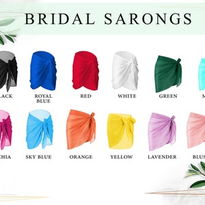 Customized Sarongs Beach Wrap Bachelorette Party Swim Cover up Bridal ...