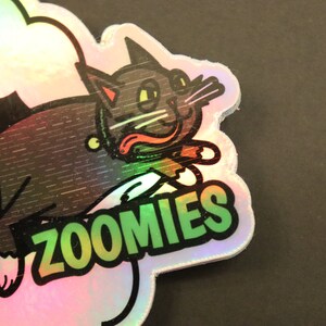 Holographic Cat Stickers for Cat Lovers Die Cut Stickers for Hydroflask ...