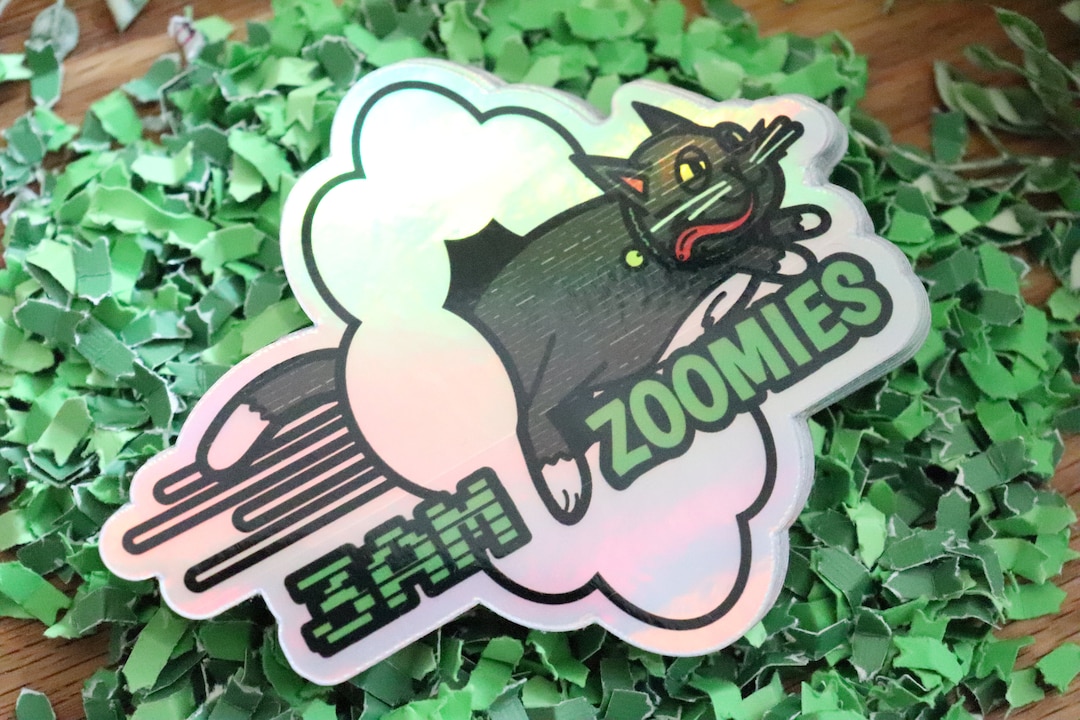 Cats,cat Sticker,pet Sticker,hydroflask,zoomies Cat,vinyl Sticker ...