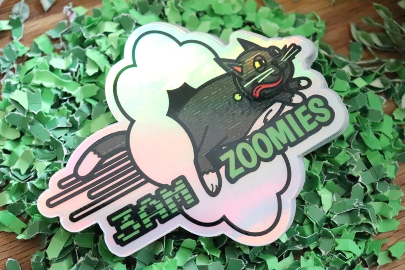 Cats,cat Sticker,pet Sticker,hydroflask,zoomies Cat,vinyl Sticker ...