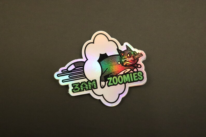 Holographic Cat Stickers for Cat Lovers Die Cut Stickers for Hydroflask ...