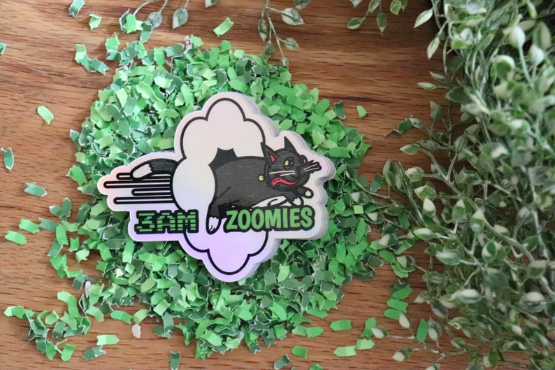 Cats,cat Sticker,pet Sticker,hydroflask,zoomies Cat,vinyl Sticker ...