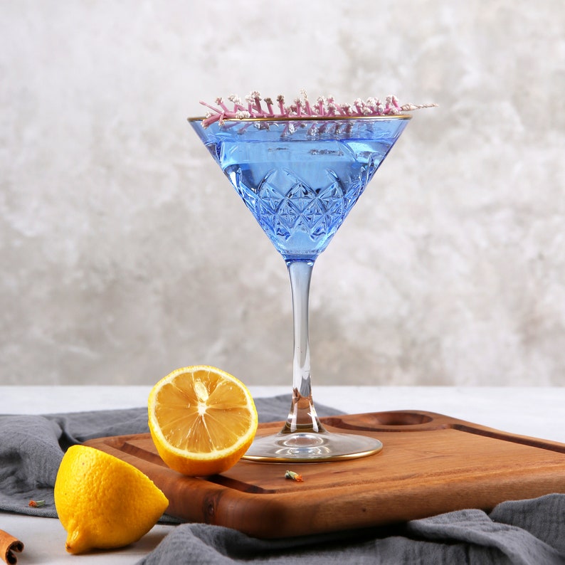 Colored Art Deco Cocktail Glasses Gold Rimmed Vintage Martini - Etsy