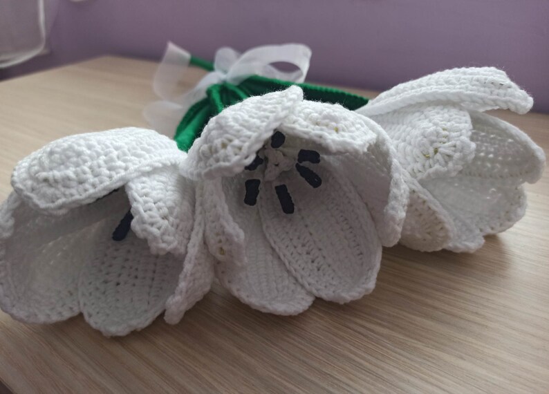 Eternal Crochet Tulips, Handmade Flower Bouquet, Unique Birthday or ...