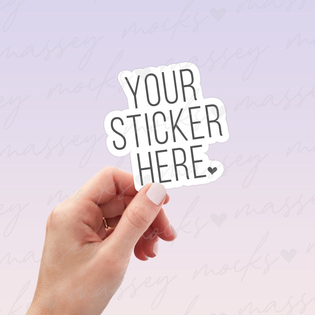 Hand Holding Sticker Mockup: Smart Object PSD File (digital Download ...