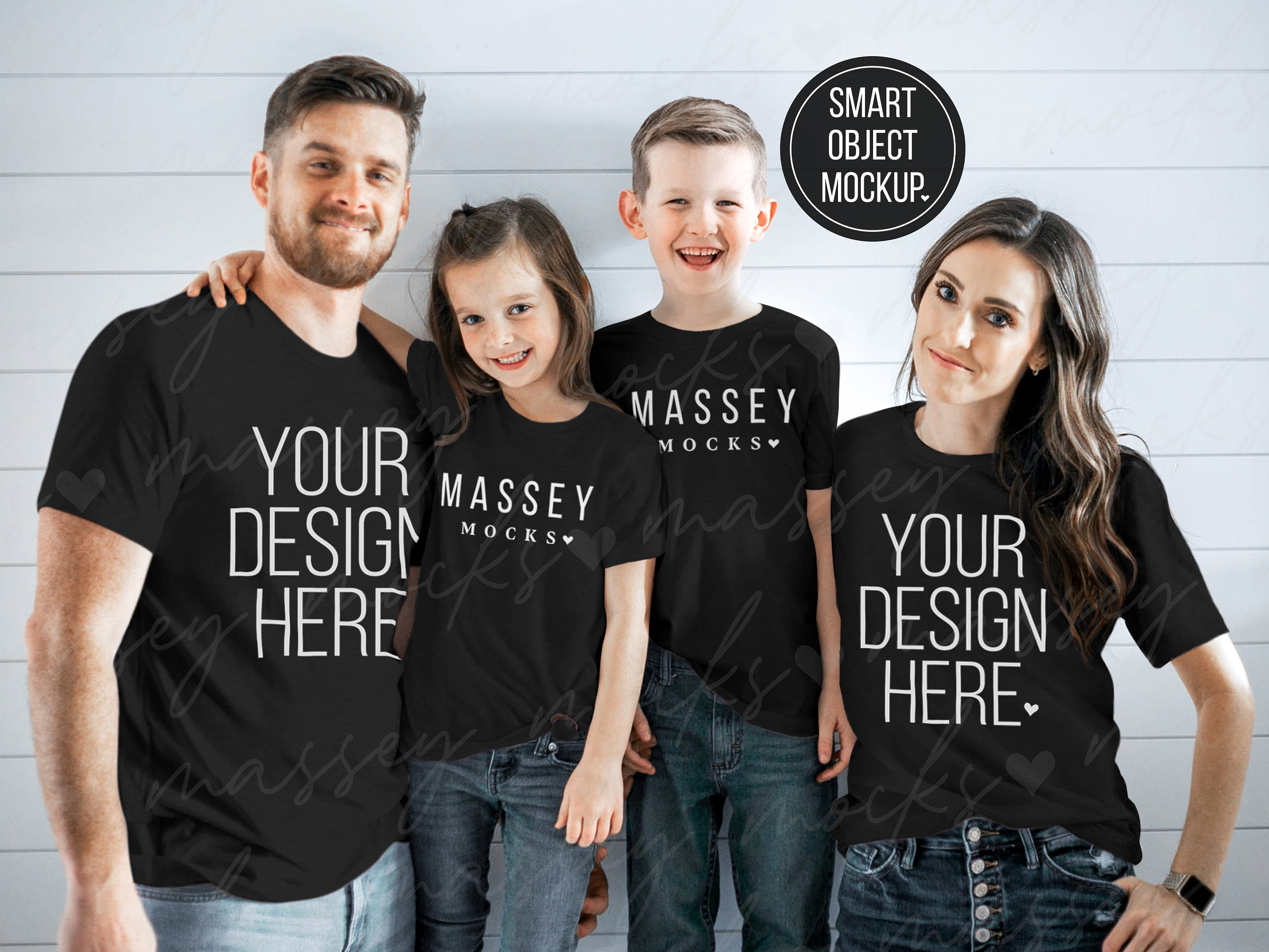 Family Shirt Mockup PSD Smart Object Mockup Family Mockup - Etsy